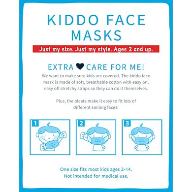 Kids' Carter's Hearts, Rainbows & Pink Washable Cloth Face Masks 3-Pack