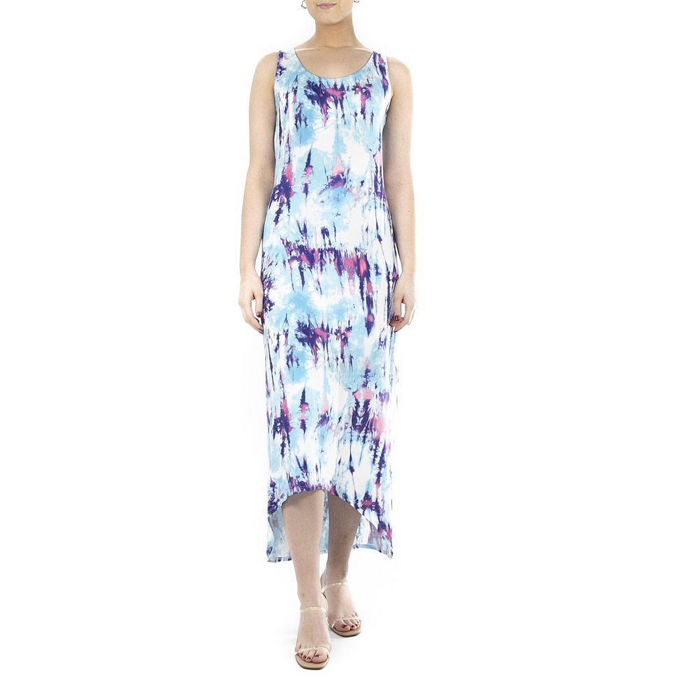 Women's Nina Leonard Tie-Dye Maxi Dress