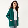 Women's Croft & Barrow® Classic Ribbed Open-Front Cardigan