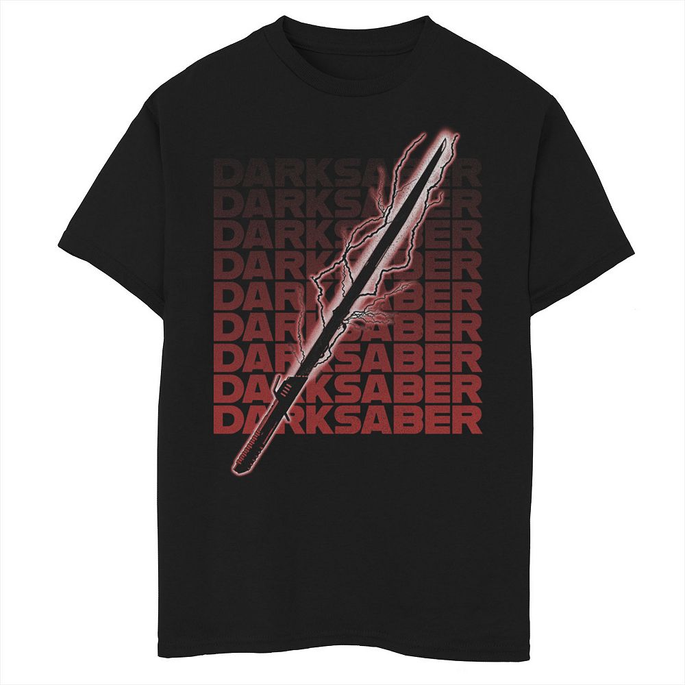 Boys 8-20 Star Wars The Mandalorian Darksaber Text Poster Graphic Tee