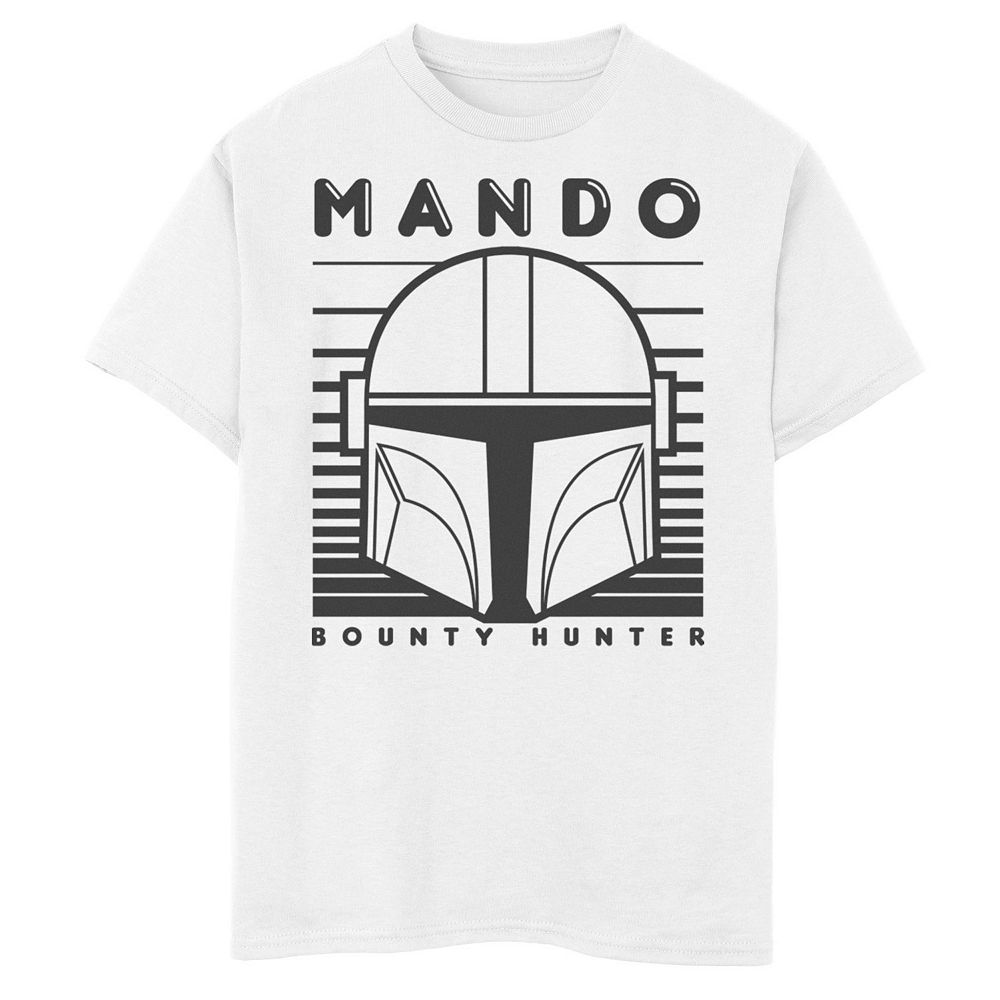 Boys 8-20 Star Wars The Mandalorian Mando 1 Color Big face Graphic Tee
