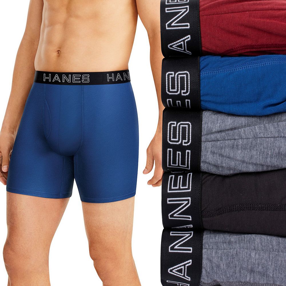 Men's Hanes® Ultimate 4+1 Bonus Pack ComfortFlex Fit Boxer Briefs with ...