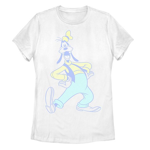 Juniors' Disney's Goofy Neon Portrait Graphic Tee