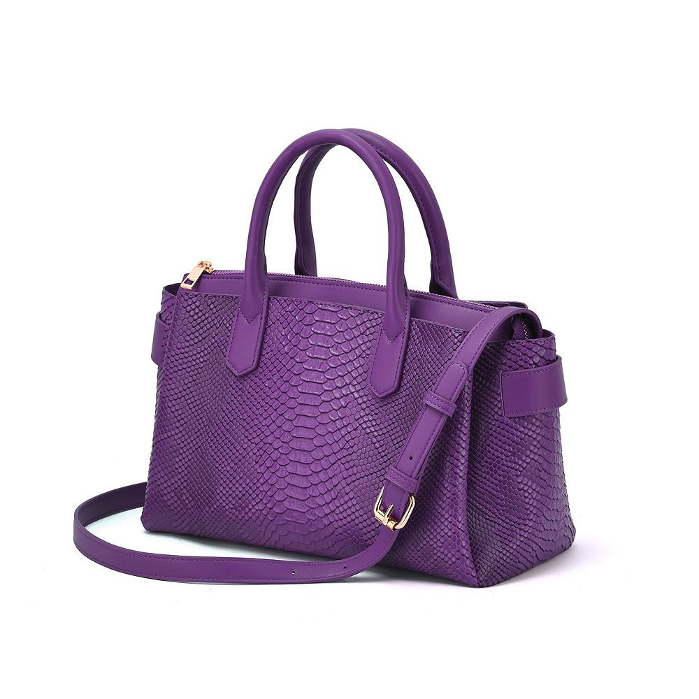 Mellow World Maddie Faux Snakeskin Satchel