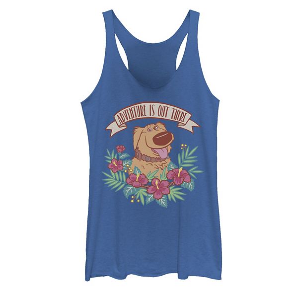 Juniors' Disney / Pixar's Up Dug Adventure Is Out There Floral Graphic ...
