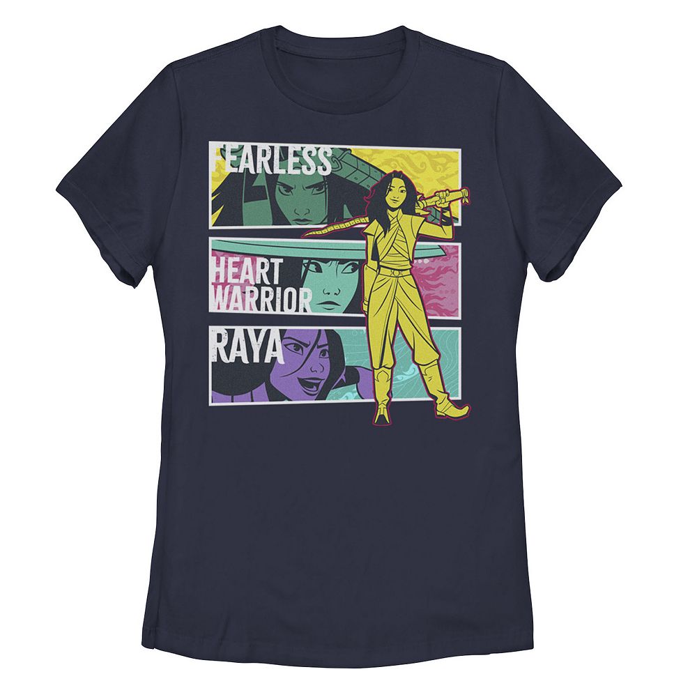 Juniors' Disney's Raya & The Last Dragon Raya Comic Panels Graphic Tee