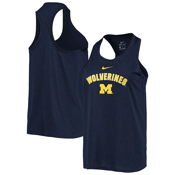 Women's Nike Navy Michigan Wolverines Arch & Logo Classic Performance ...