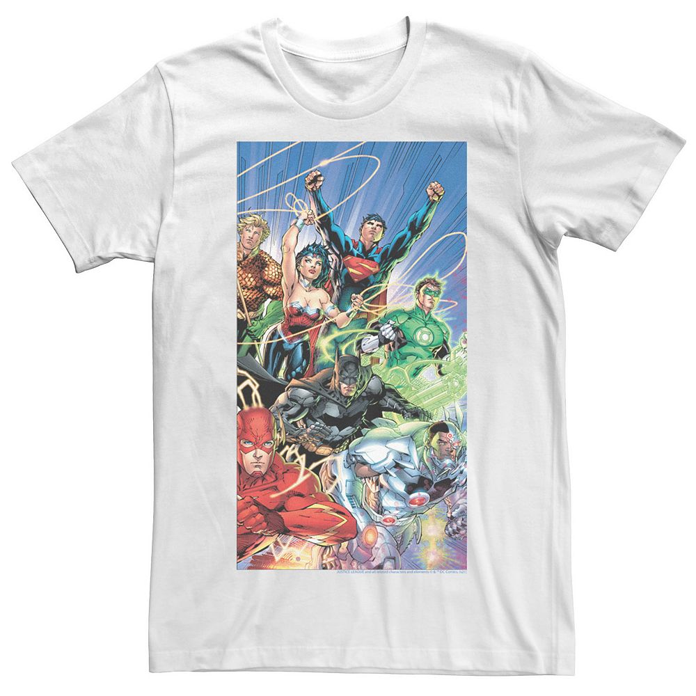Men's Justice League Fandom Collage Poster Tee