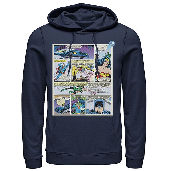 Men's Justice League Comic Panels Hoodie