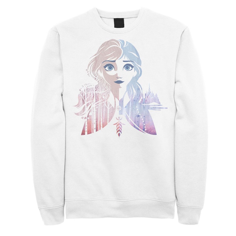 Disney's Frozen 2 Anna Two Tone Gradient Portrait Fill Men's Sweatshirt