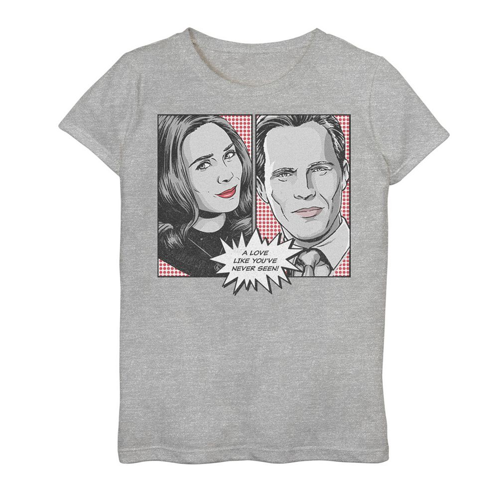Girls 7-16 Marvel WandaVision Wanda & Vision Comic Panels Graphic Tee