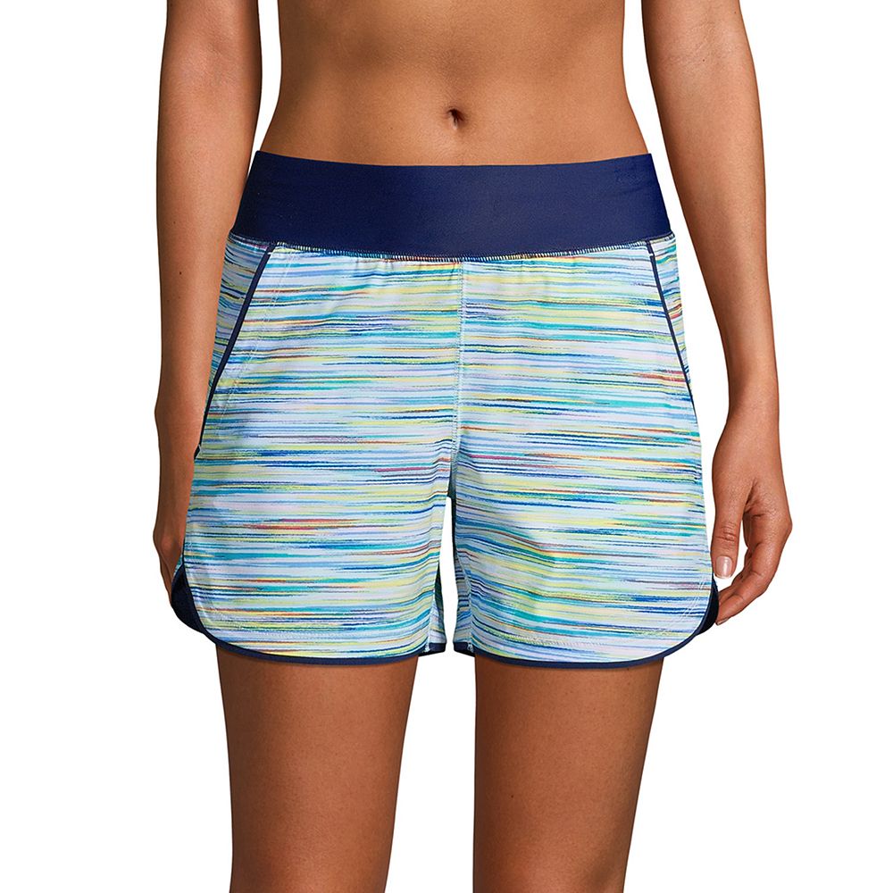 Women's Lands' End Quick Dry Thigh-Minimizer Swim Board Shorts