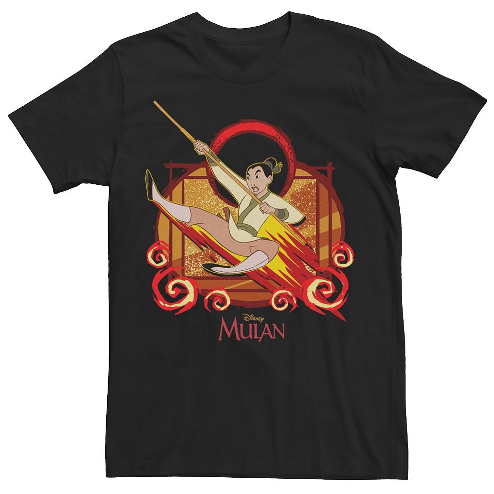 Disney's Mulan Yelling Jump Raging Fire Men's Tee