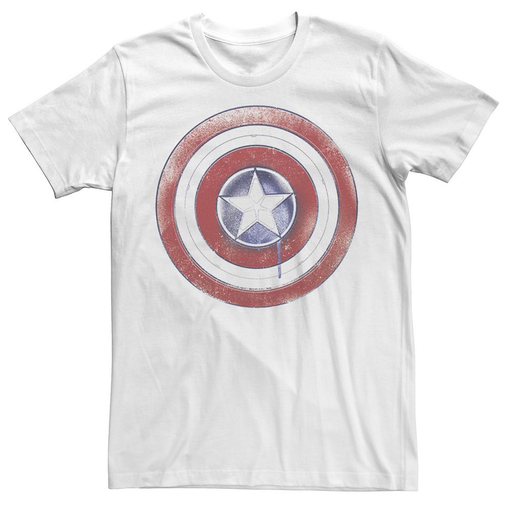 Men's Marvel Falcon And The Winter Soldier Cap Shield Painted Tee