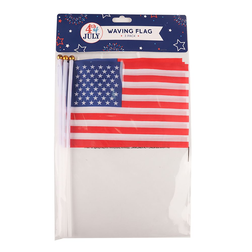 Table Fun USA Waving Flags 3-Count