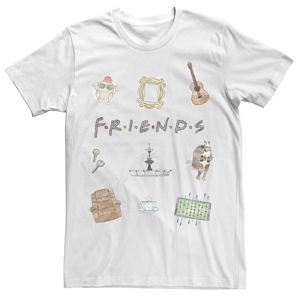 Big & Tall Friends TV Show Classic Logo Icons Tee