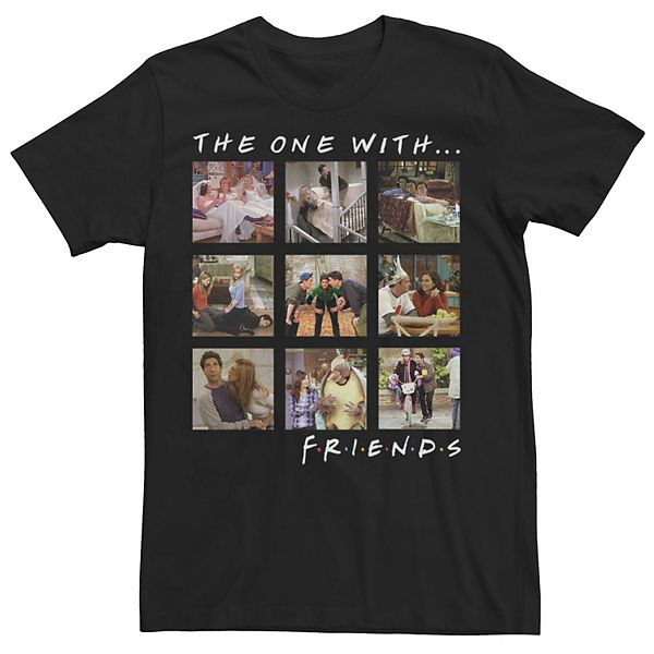 Big & Tall Friends Group Shot "The One With..." Character Panels Tee