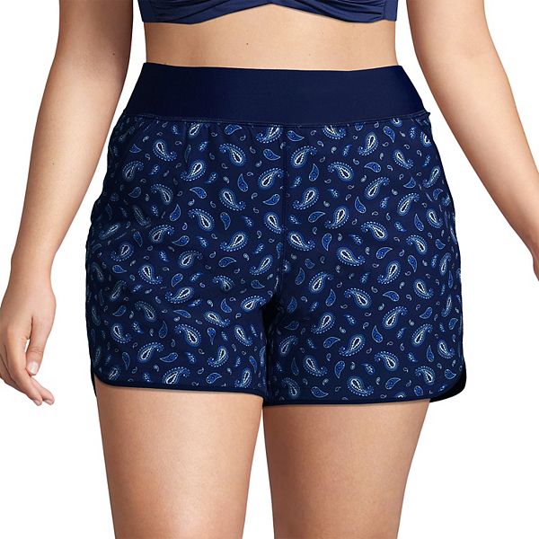 Plus Size Lands End Quick Dry Thigh Minimizer Swim Board Shorts