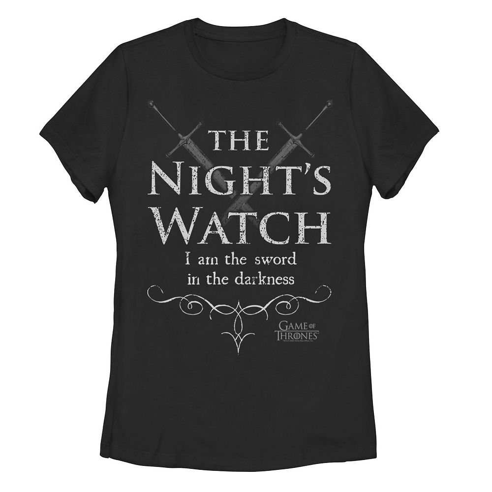 Juniors' Game of Thrones The Night's Watch "Sword" Graphic Tee