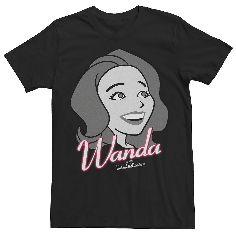 Men's Marvel WandaVision Character Wanda Smiling Splash Tee