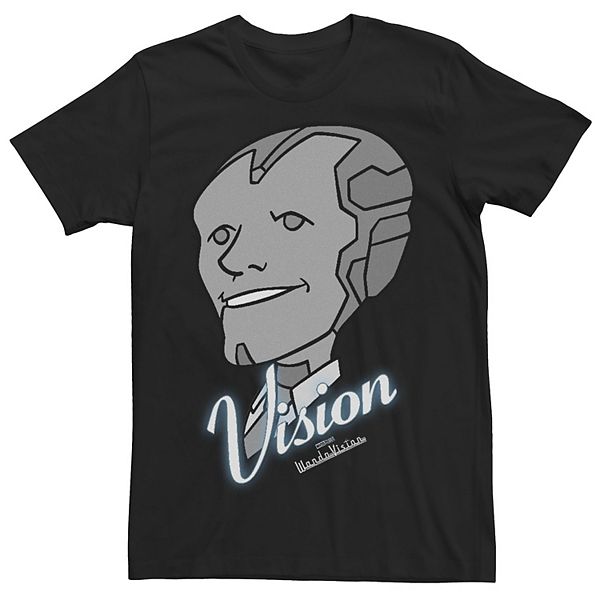 Men's Marvel WandaVision Character Vision Smiling Splash Tee