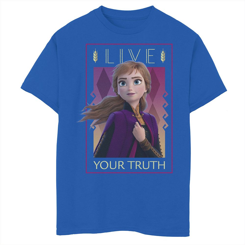Disney's Frozen 2 Boys 6-20 Live Your Truth Poster Graphic Tee