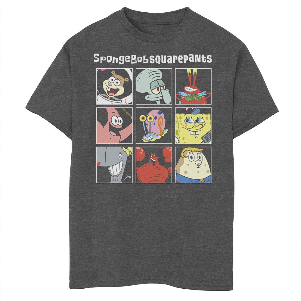 Boys 6-20 SpongeBob SquarePants Group Shot Character Box Up Graphic Tee