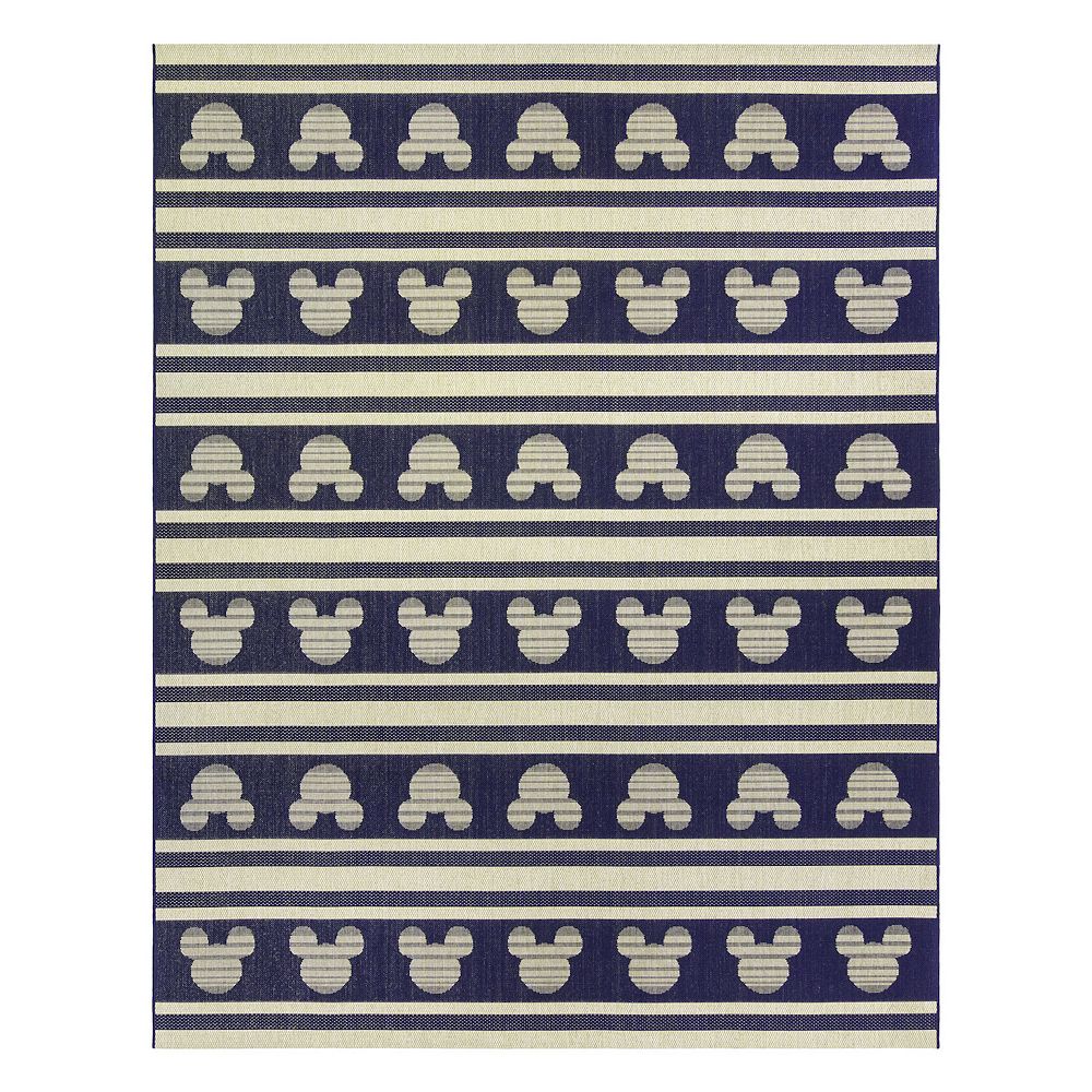 Disney's Mickey Mouse Stripes Indoor Outdoor Rug