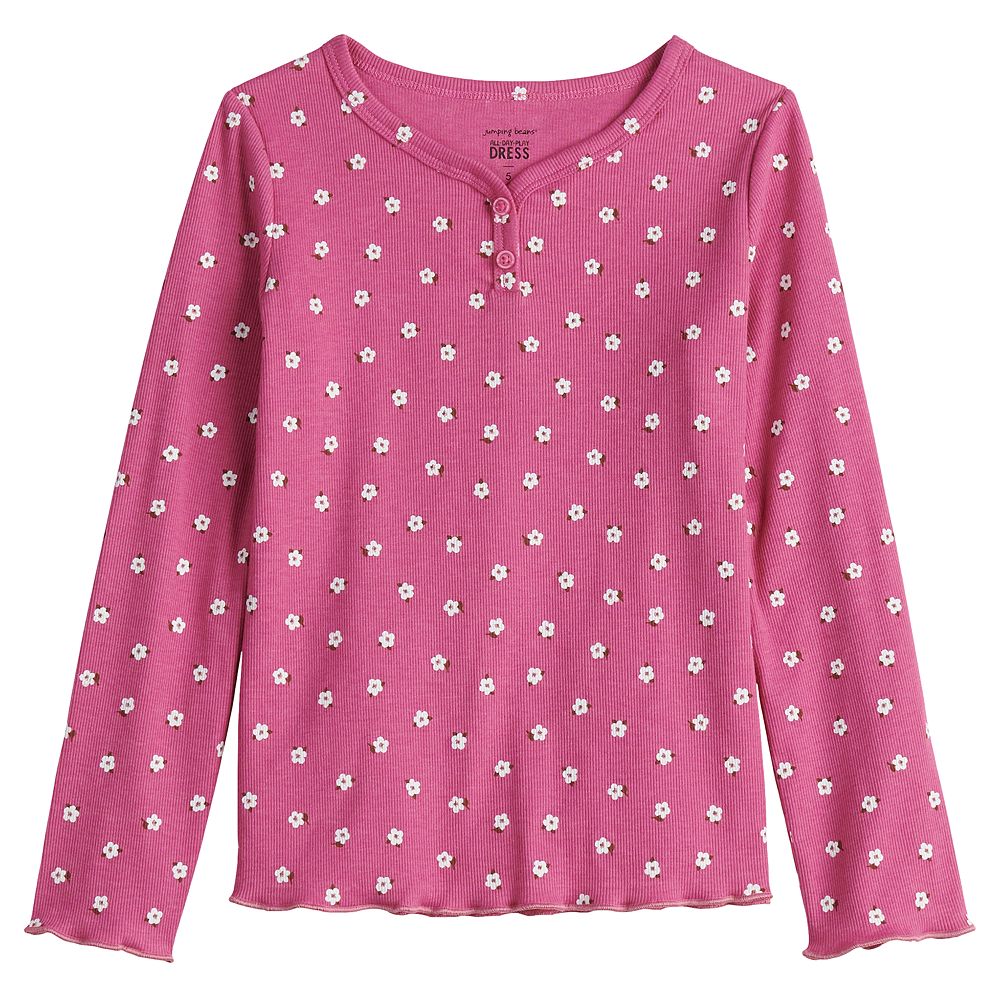 Girls 4-12 Jumping Beans® Print Henley