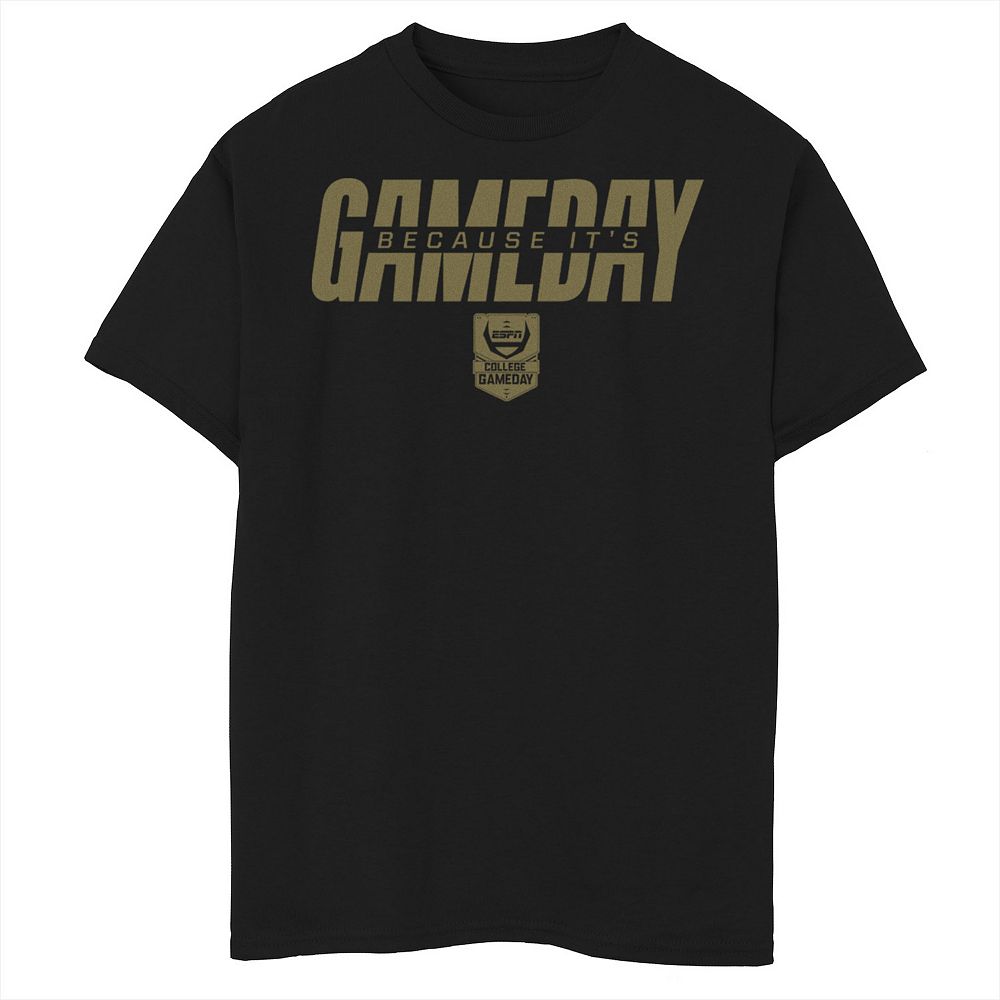 Boys 8-20 ESPN College GameDay Because It's GameDay Gold Logo Graphic Tee