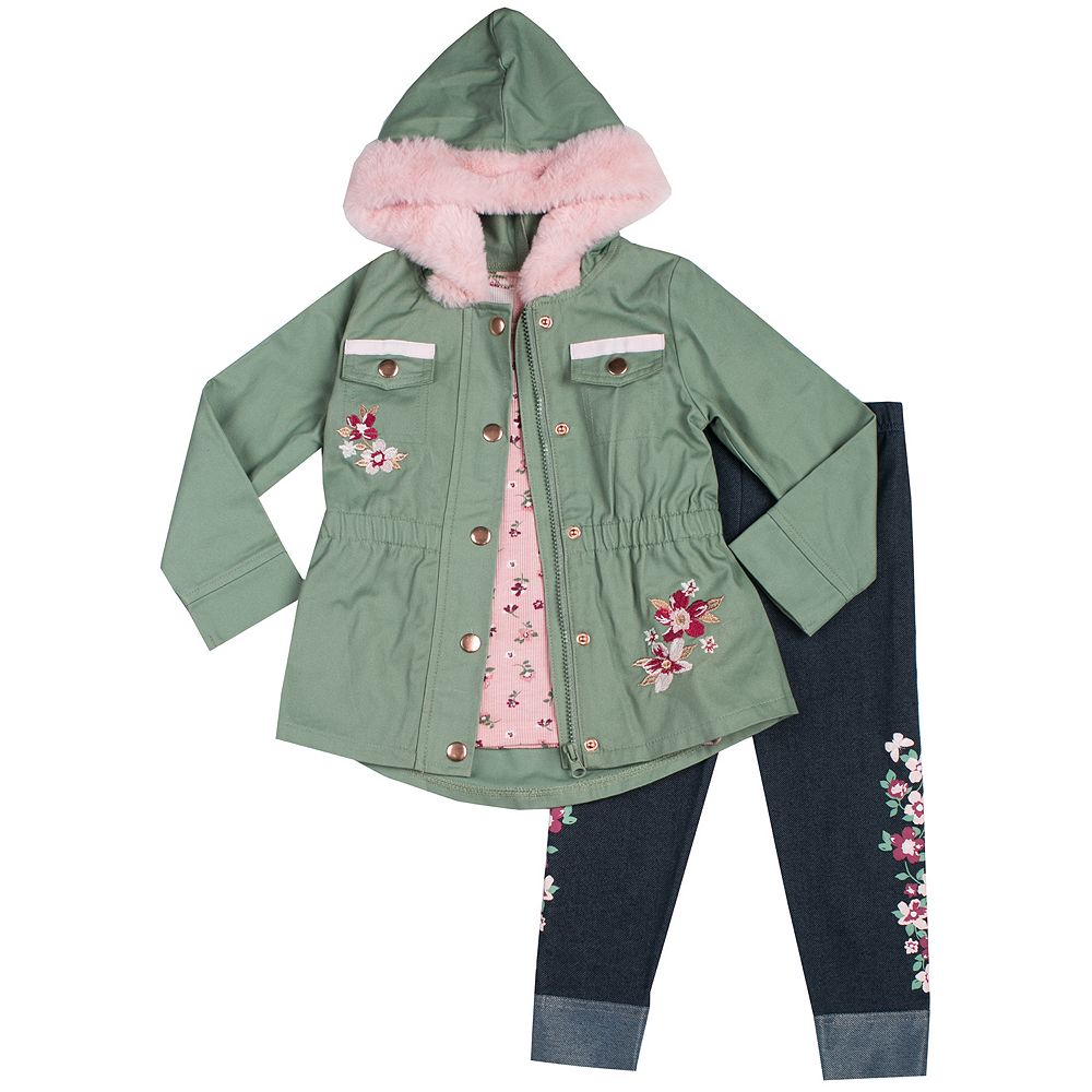 Toddler Girl Little Lass Jacket, Tee & Leggings Set