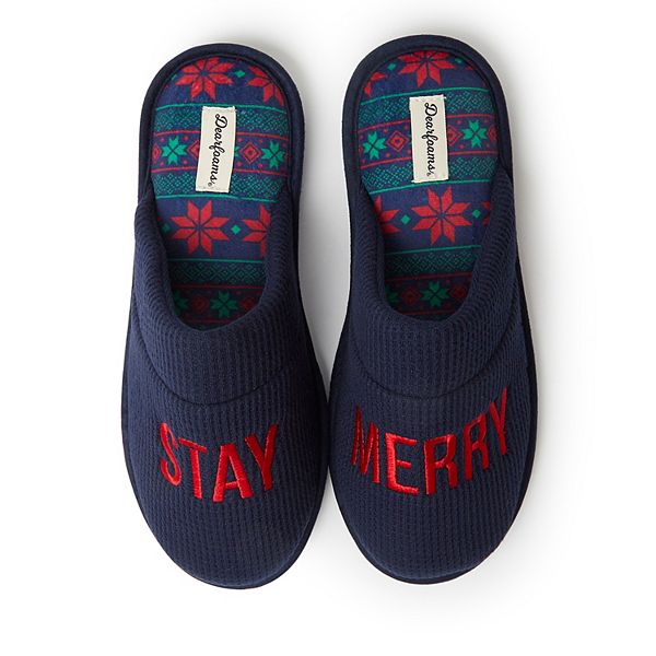 Dearfoams Tyler Holiday Adult Scuff Slippers