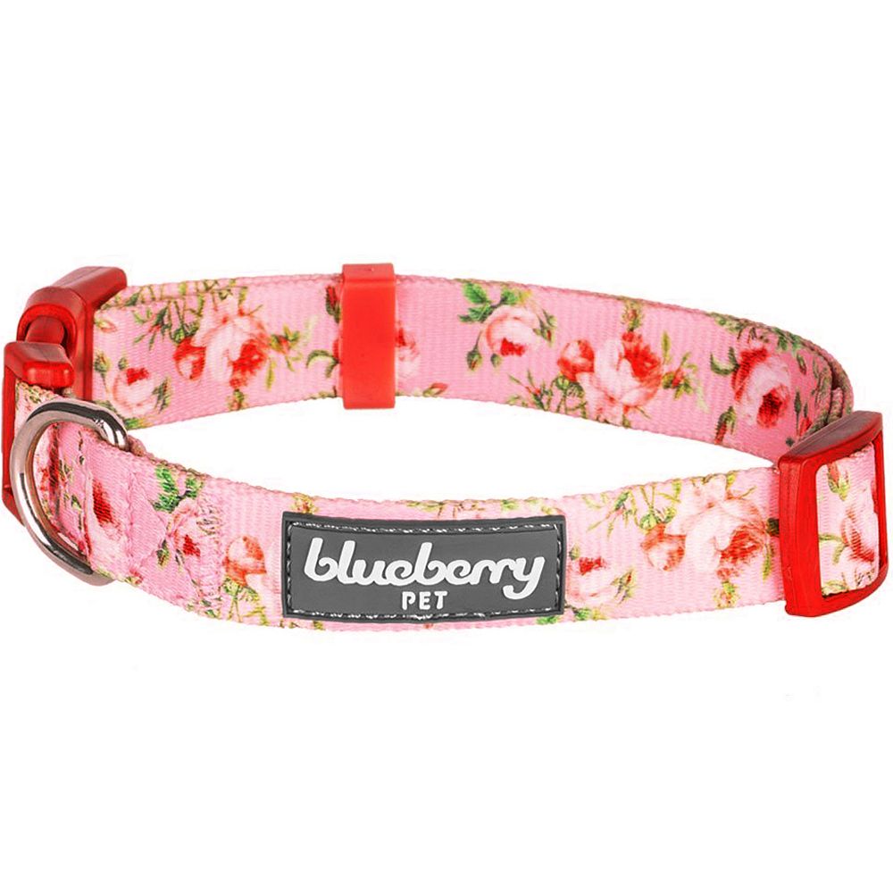 Blueberry Pet Floral Rose Dog Collar