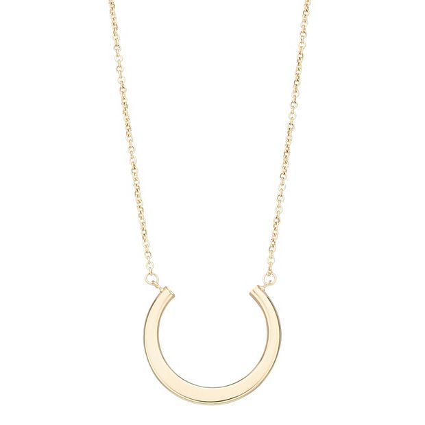 Au Naturale 14k Gold Half Circle Necklace