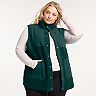 Plus Size FLX Boucle Mixed-Media Vest