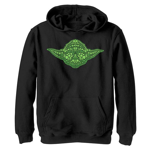 Boys 4-20 Star Wars Yoda Clover Face St Patrick's Day Graphic Fleece Hoodie
