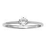 PRIMROSE Sterling Silver Cubic Zirconia Solitaire Ring