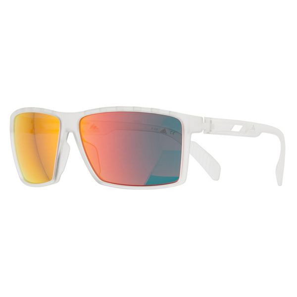 Men's adidas Thin Rectangular Sport Frame Mirrored Sunglasses