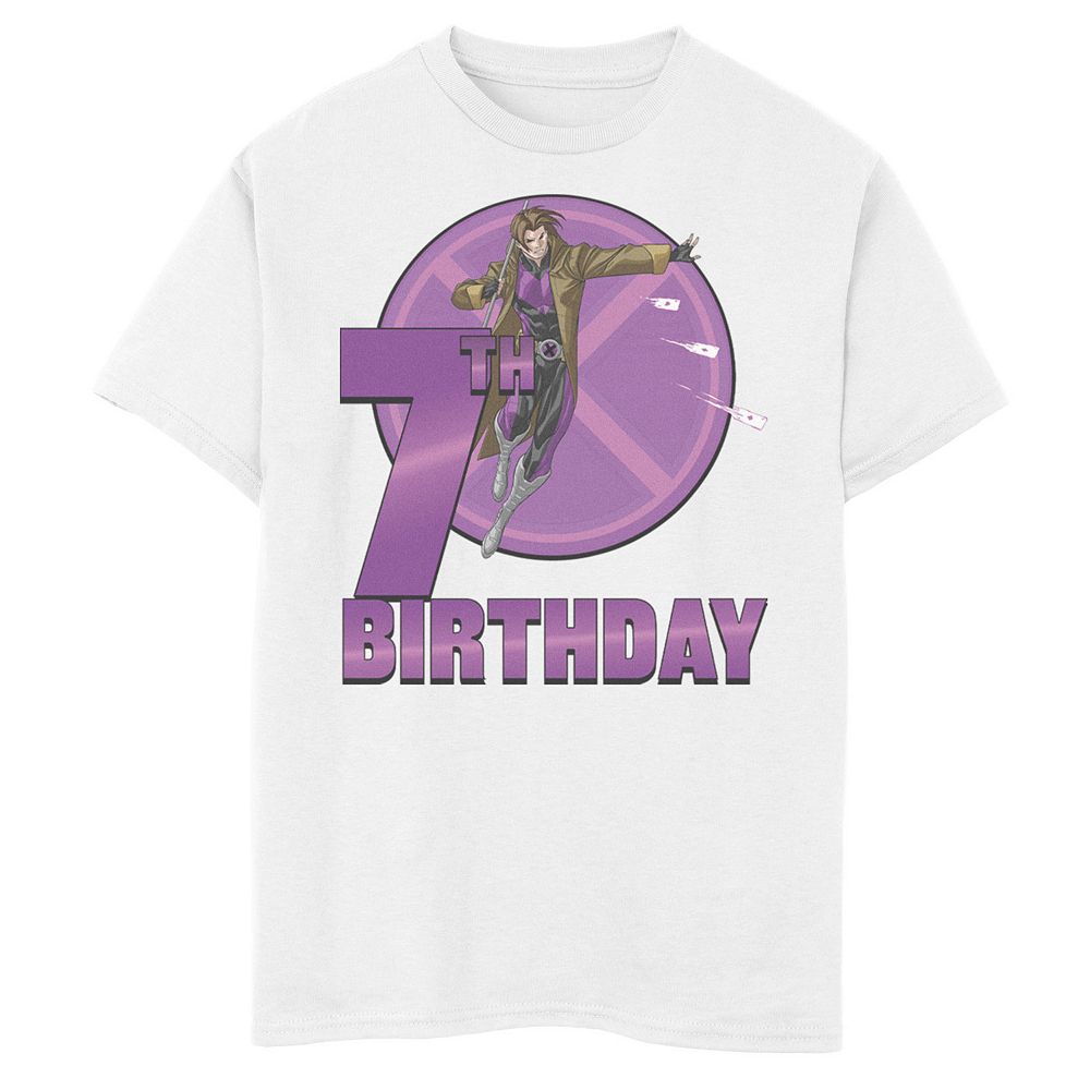 Boys 8-20 Marvel X-Men Gambit 7th Birthday Badge Graphic Tee