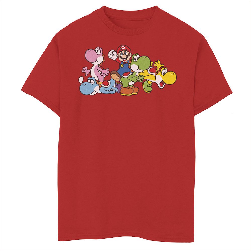 Boys 8-20 Nintendo Super Mario Yoshi Ride Group Mashup Graphic Tee