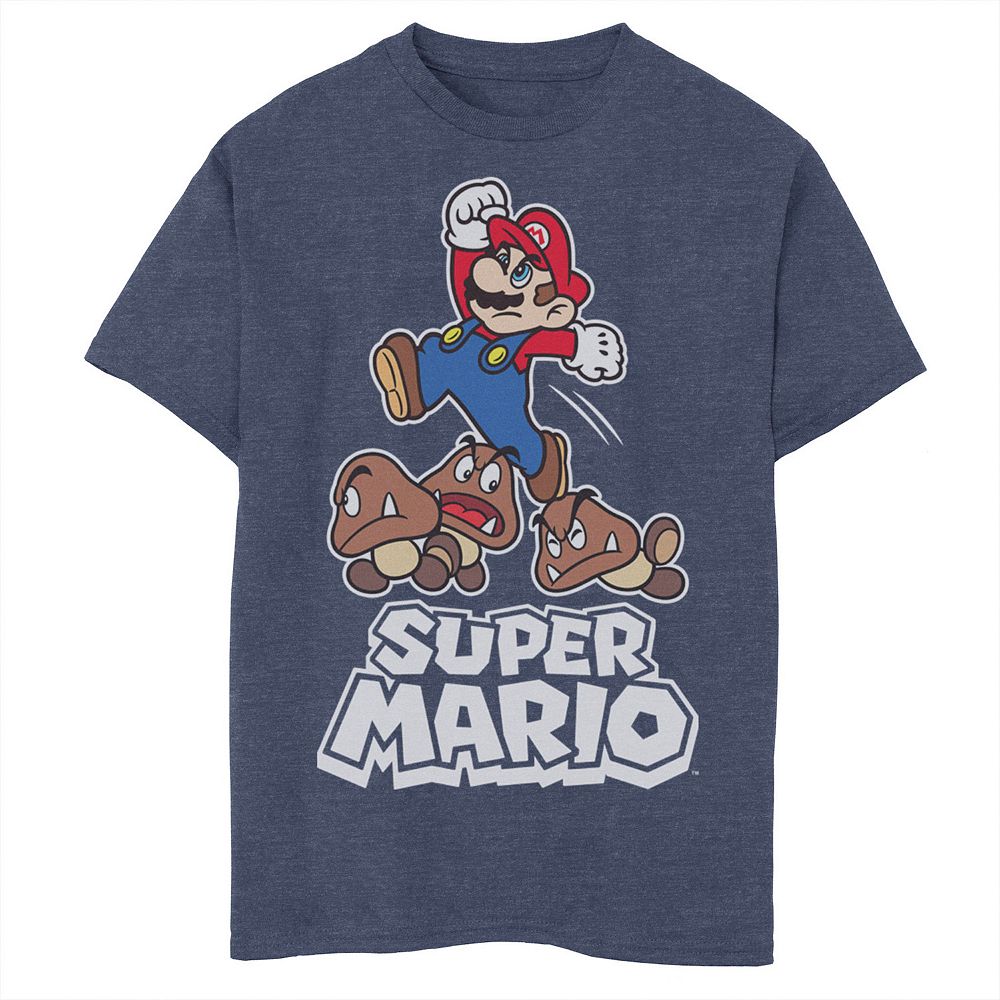Boys 6-20 Nintendo Super Mario Jumping Over Goomba Poster Graphic Tee