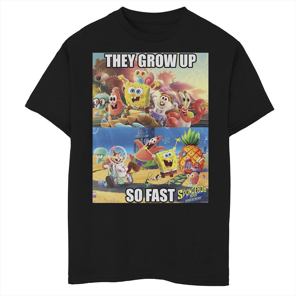 Boys 8-20 SpongeBob: Sponge On The Run They Grow Up So Fast Graphic Tee