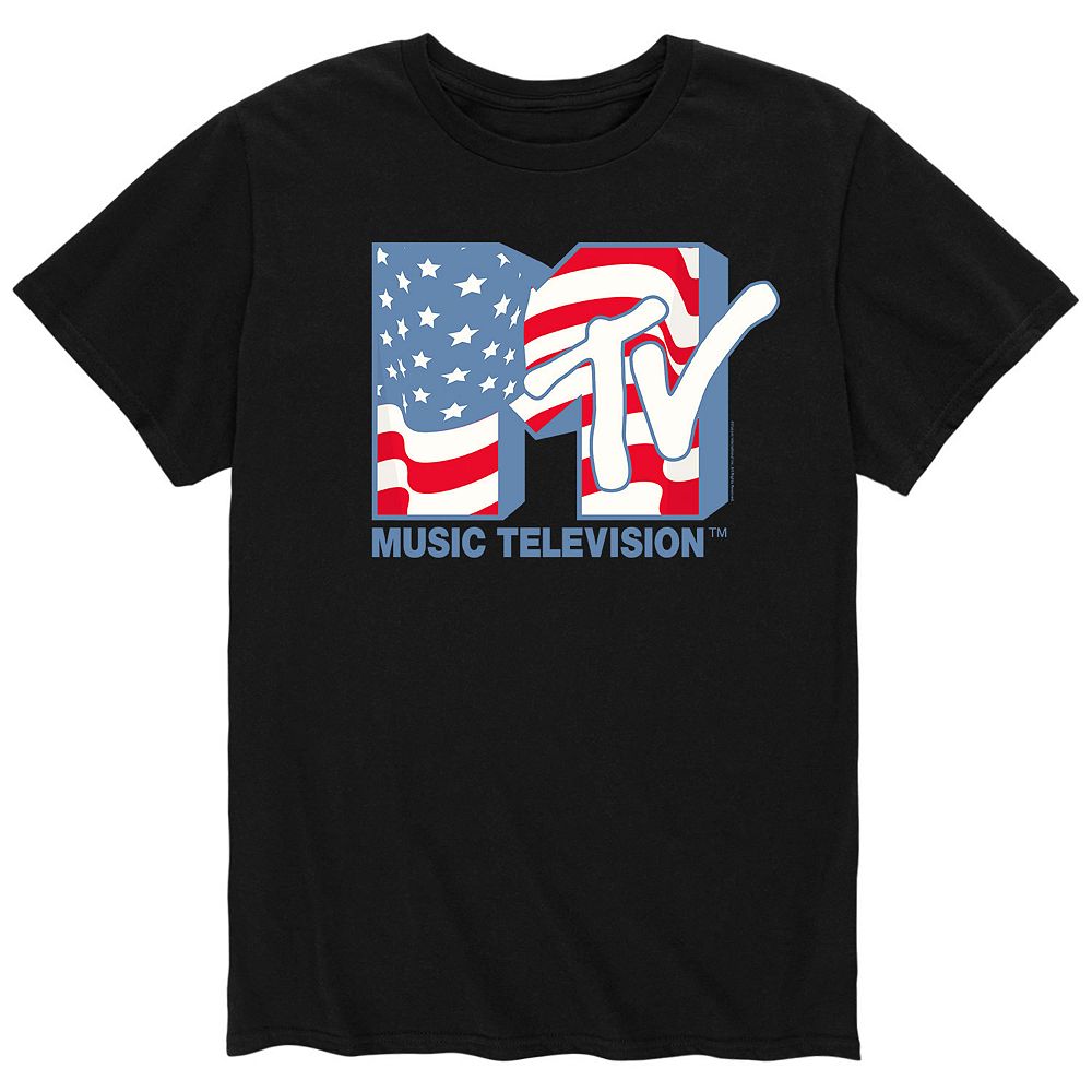 Men's MTV American Flag MTV Logo Tee
