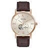 Bulova Men's Brown Leather Strap Automatic Watch - 97A150