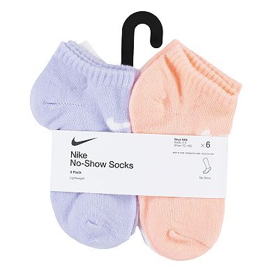 Girls Nike 6-Pack Core No Show Socks