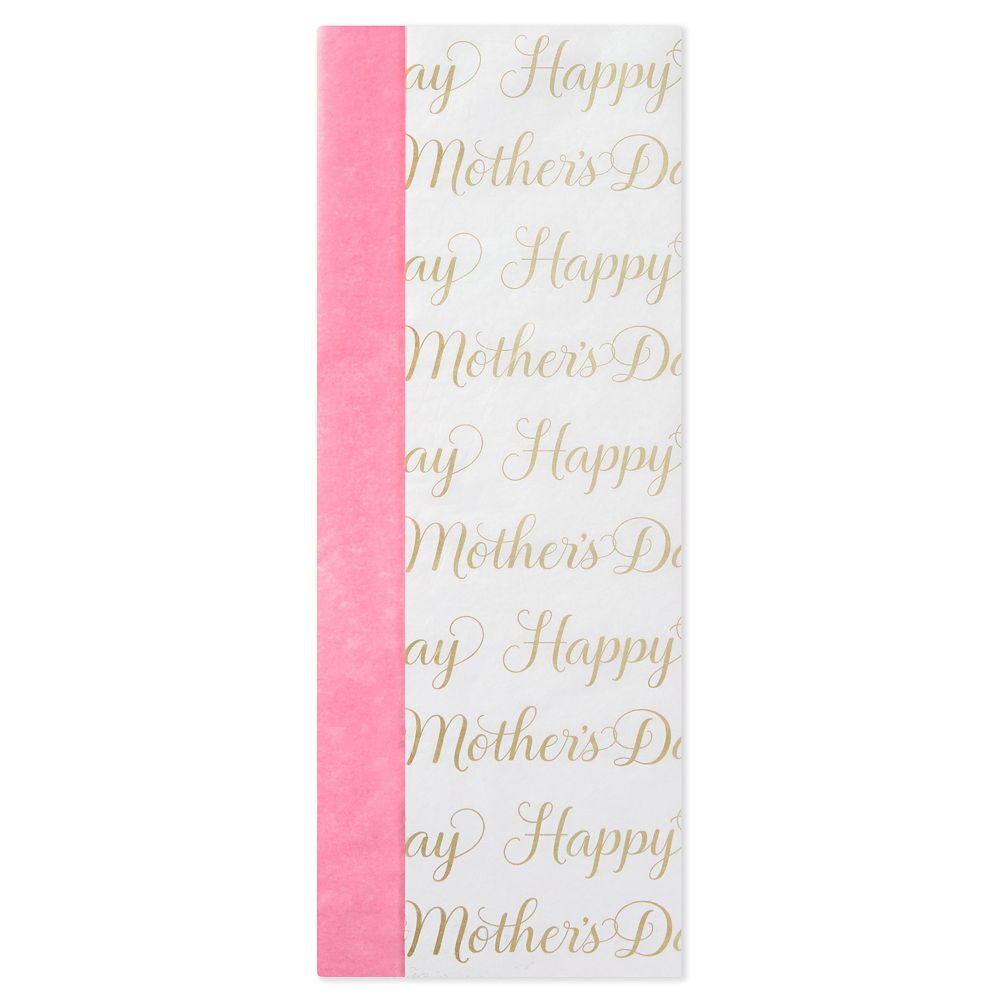 Hallmark Pink & White Lettering Mother's Day Tissue Paper 2-Pack