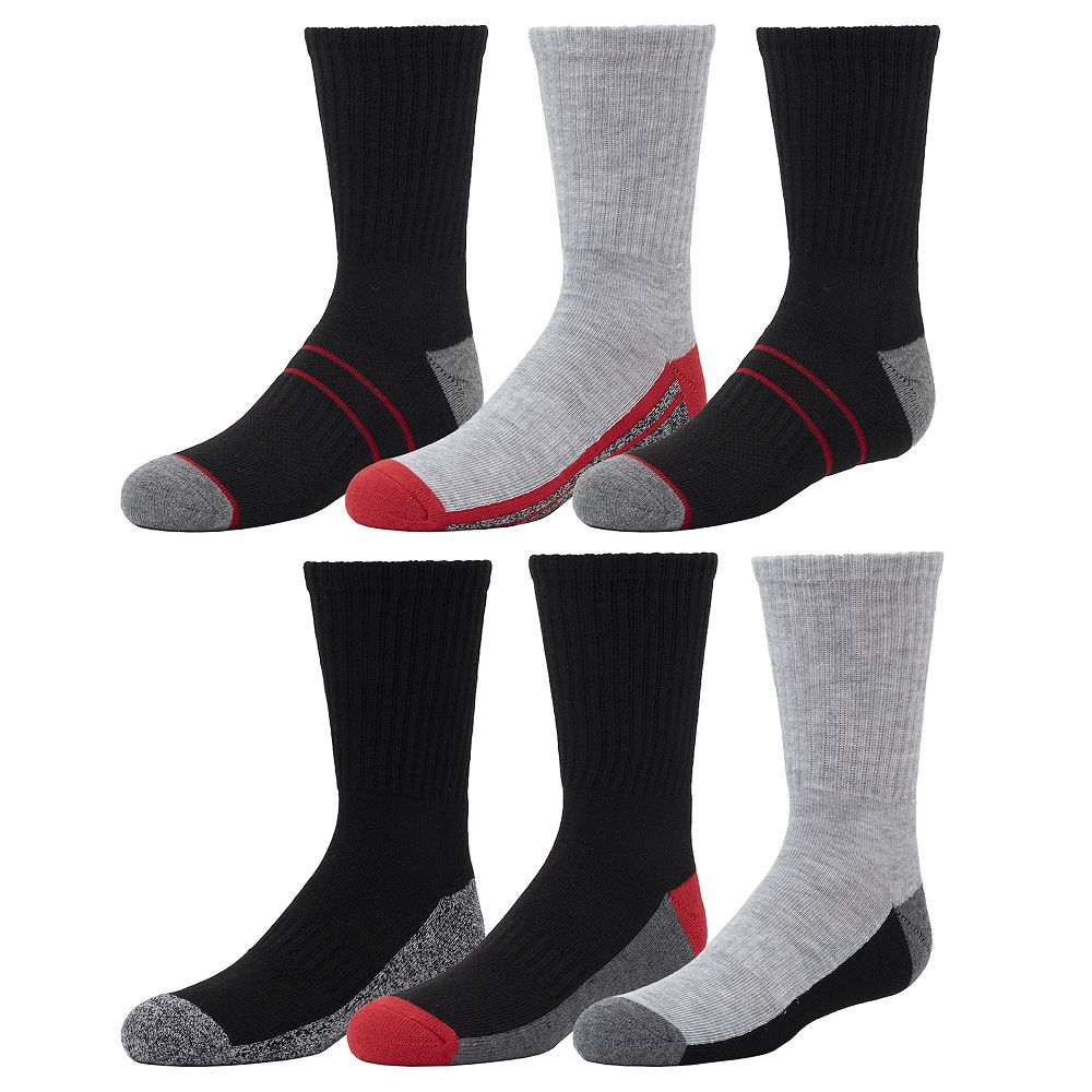 Boys Tek Gear® 6-Pack Performance Crew Socks