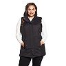 Plus Size Weathercast Quilted Long Puffer Vest