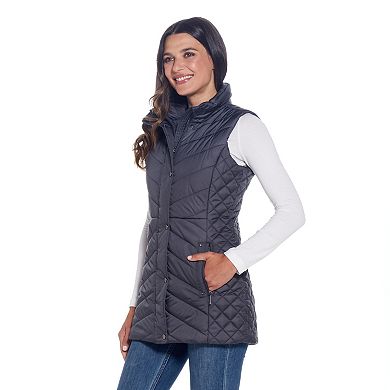 Women's Weathercast Quilted Long Puffer Vest