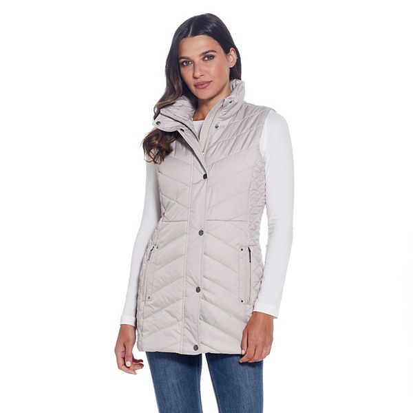 Women's Weathercast Quilted Long Puffer Vest